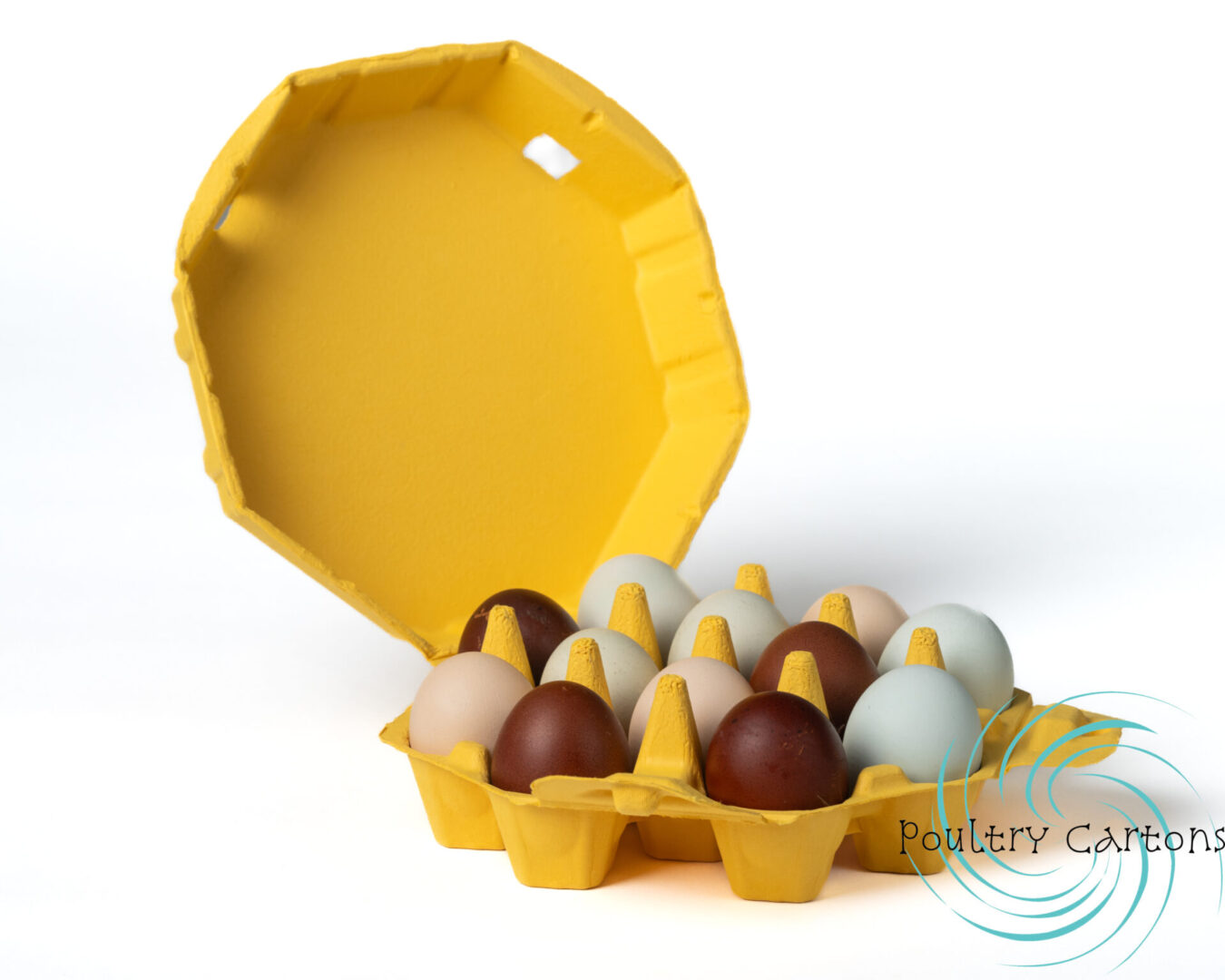 Sunny Side Up Yellow Octagon Egg Cartons | Poultry Cartons