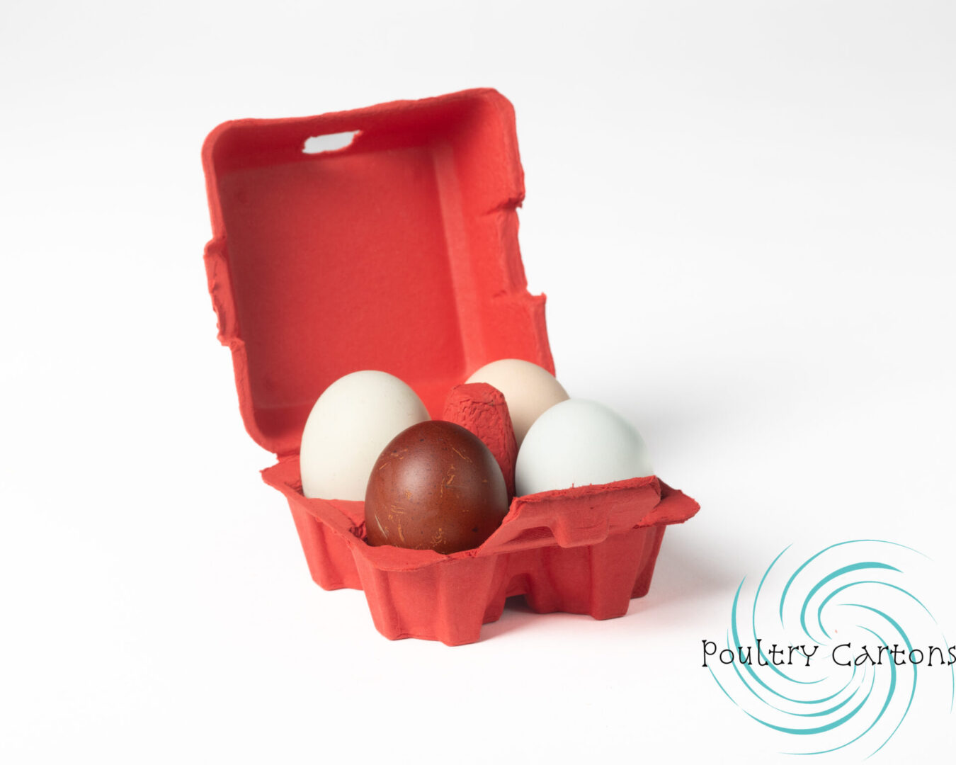 Poppy Red 4 Egg Cartons | Poultry Cartons