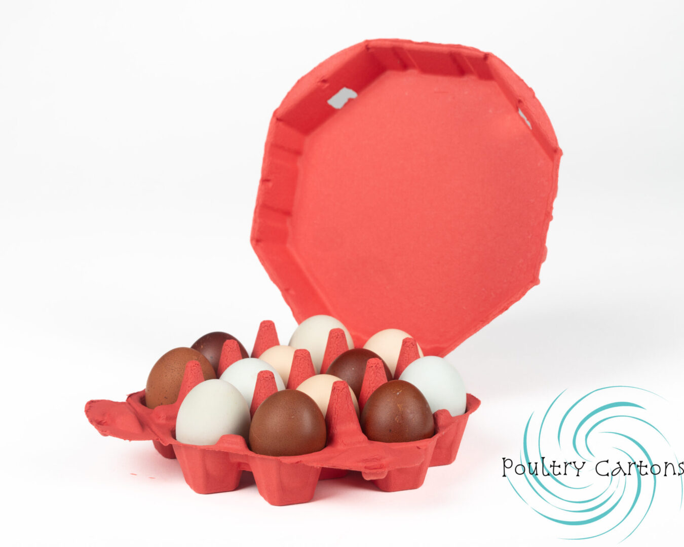 Poppy Red Octagon Egg Cartons | Poultry Cartons